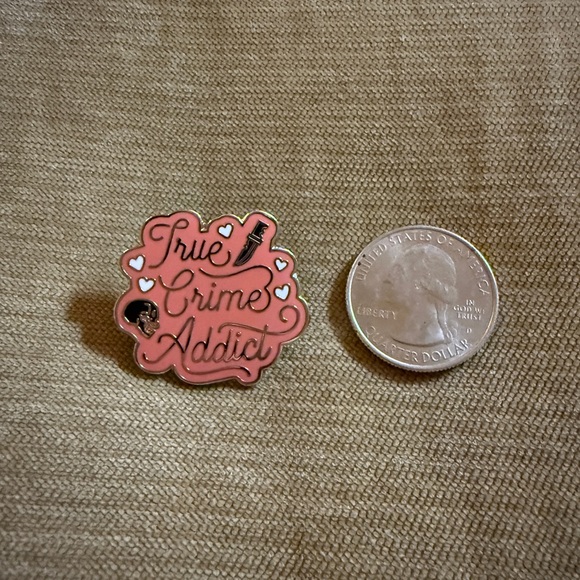 Jewelry | True Crime Addict Enamel Pin | Poshmark